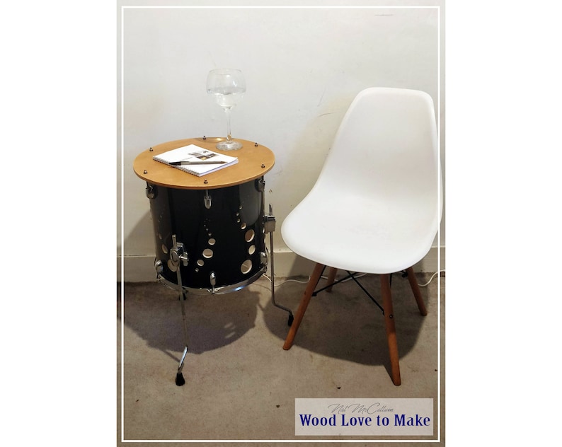 Statement Side Coffee Table Drum Lamp Novelty Lighting - Etsy UK