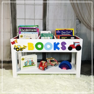 Extra Large Train Book Bin, Book Case, Personalised Book Storage ...