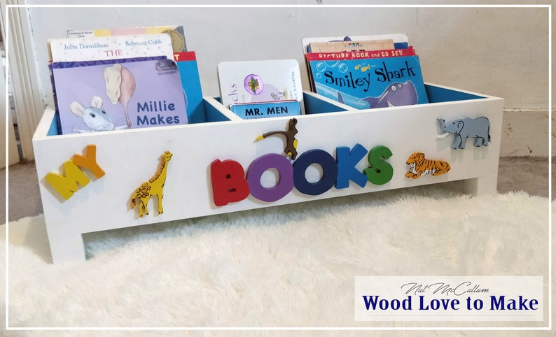 Animal Book Bin Safari Book Storage Jungle Book Shelf - Etsy