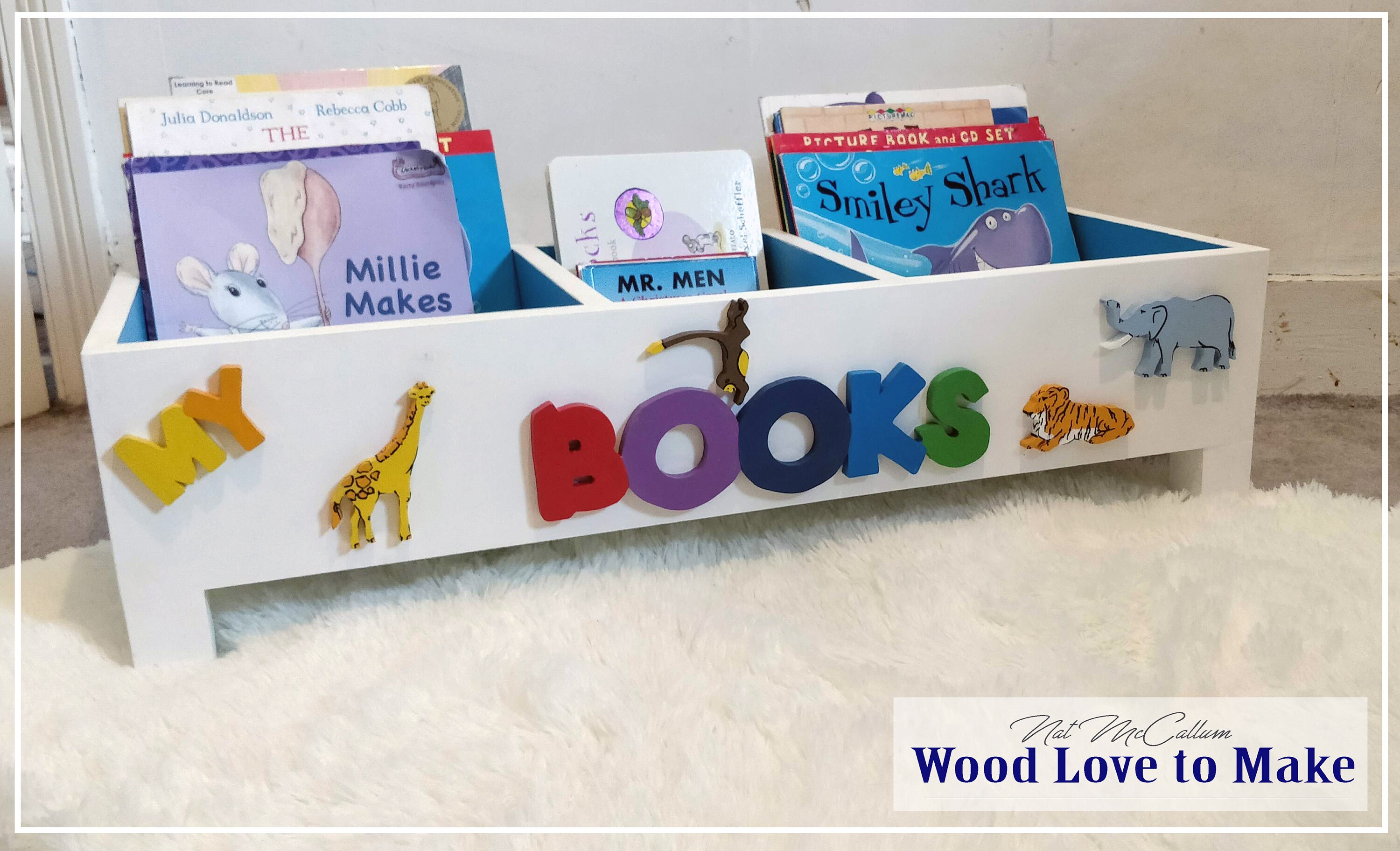 Animal Book Bin - Safari Book Storage - Jungle Book Shelf- Children's ...