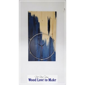 Teal Wall Clock - Large Rustic Clock - Music Room Clock - Music Clock ...