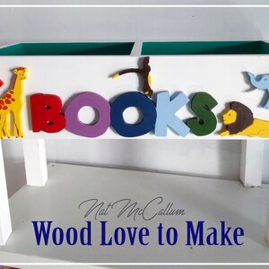 Animal Book Bin - Safari Book Storage - Jungle Book Shelf- Children's ...