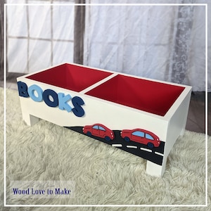 Extra Large Train Book Bin, Book Case, Personalised Book Storage ...