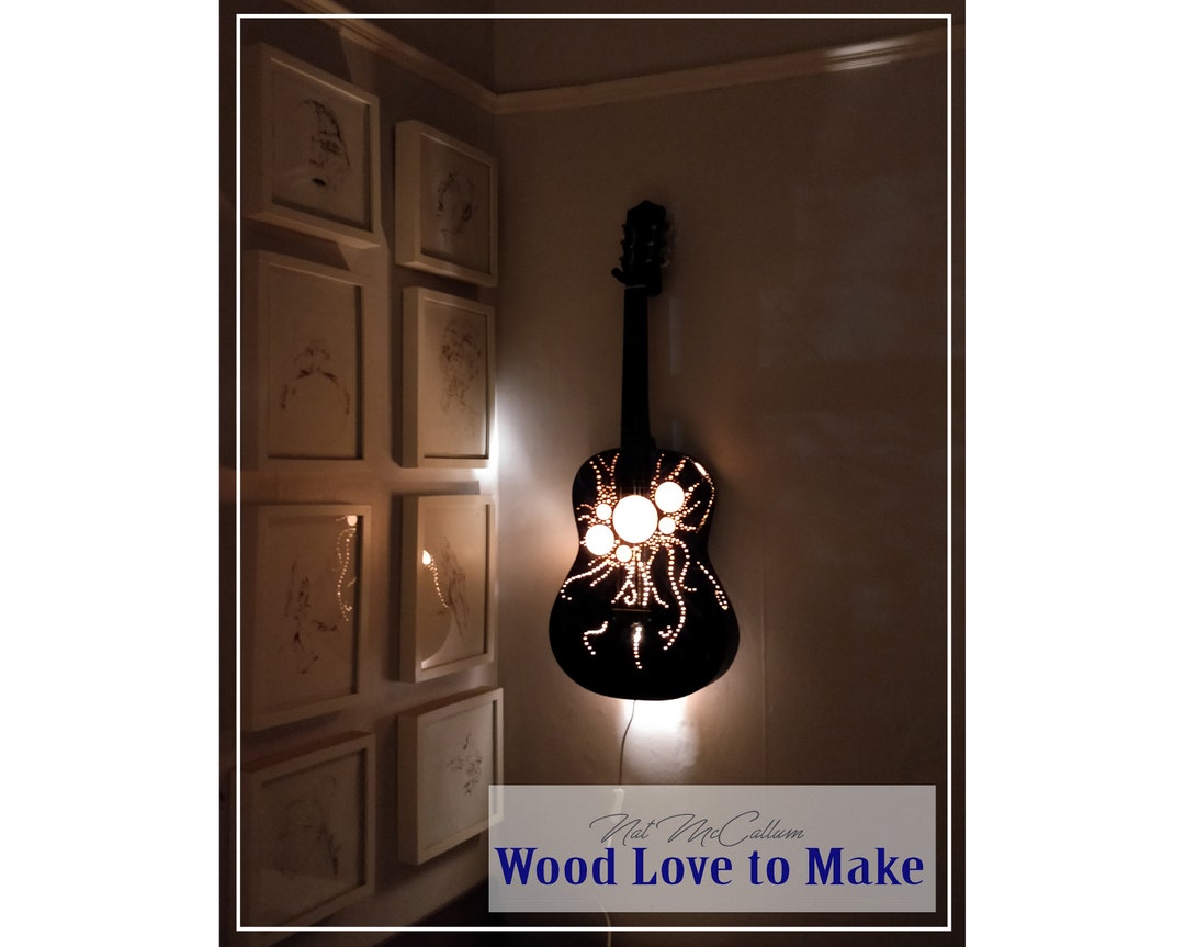 Midnight Sun - Guitar Light - Music Lovers' Gift - Up-cycled Instrument ...