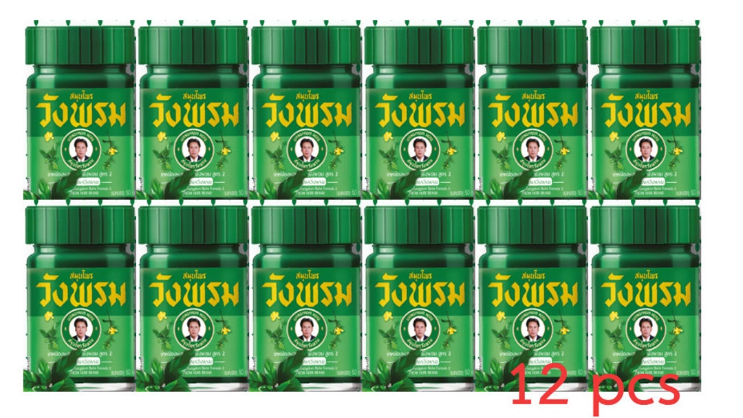 Wangprom Green Balm Thai Herbal Massage Pain Relief Insect Bites 5g X12 ...