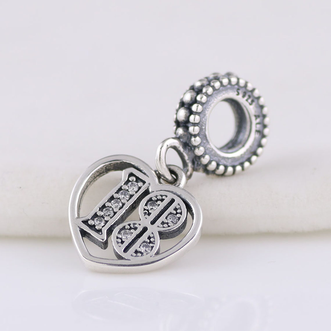 Authentic Pandora Charm 18 Years Of Love Anniversary Birthday | Etsy