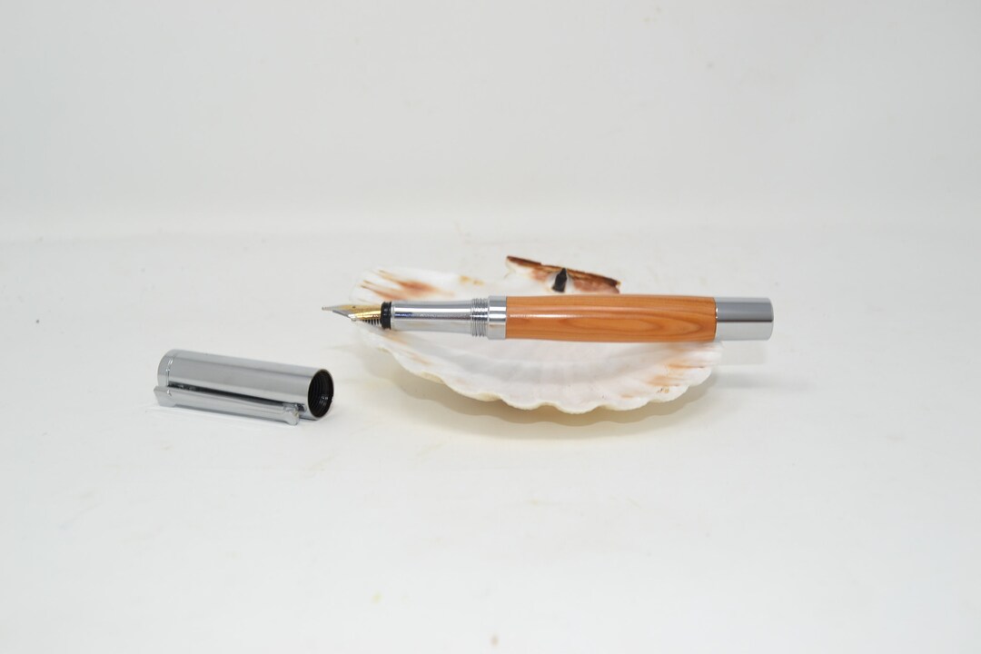 Wooden Fountain Pen Yew Personalizable Engraving Wooden Filler With ...