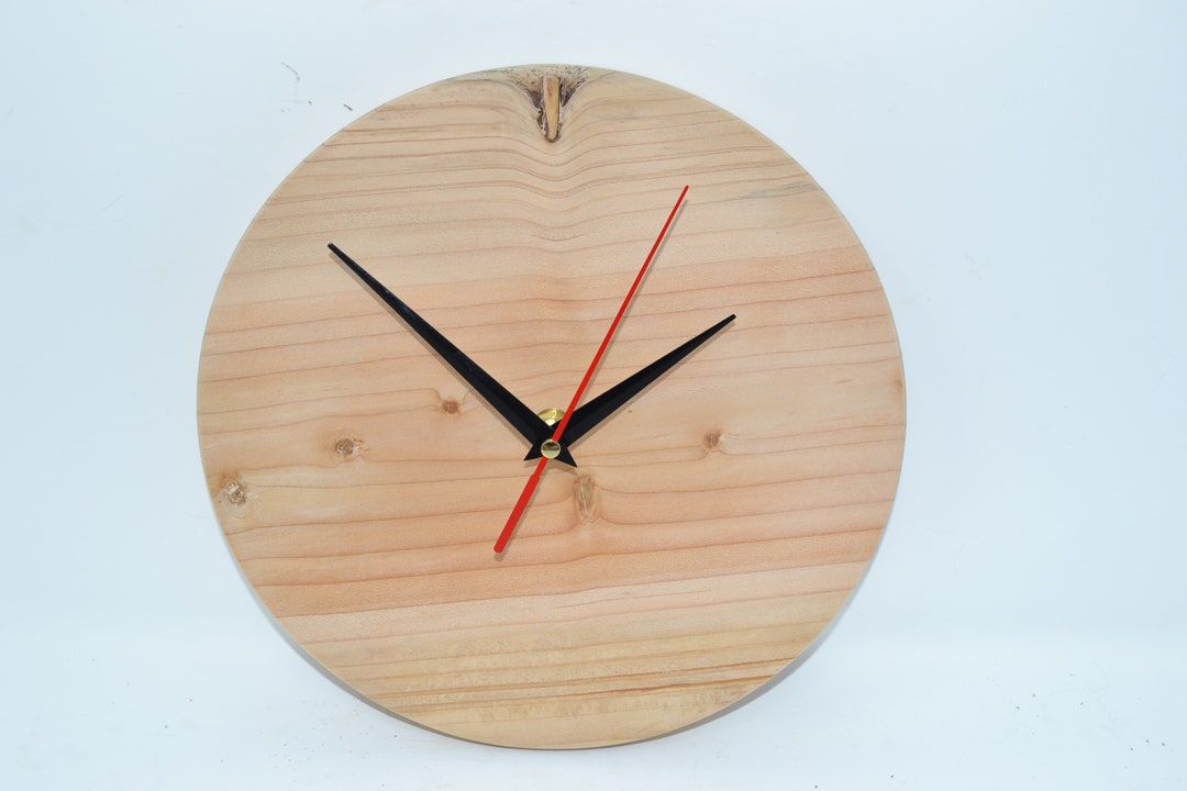 Wooden Wall Clock, Wooden Clock, Atlas Cedar, 23 Cm, Tree Disc Clock ...