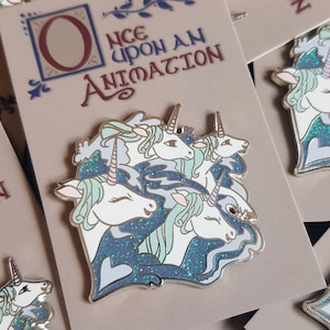The Last Unicorn 'once Upon an Animation' Silver Hard Enamel Pin With ...