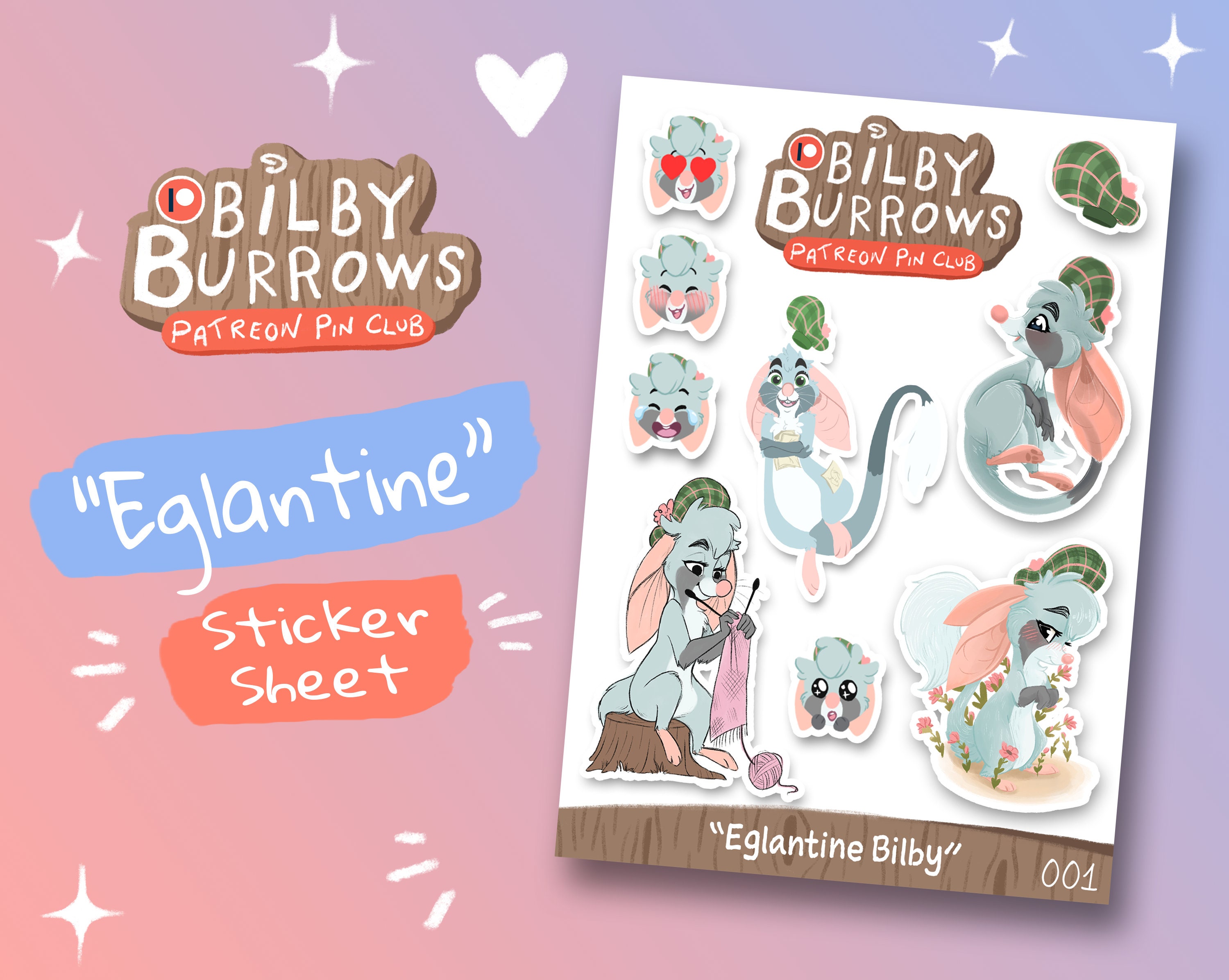 Eglantine Bilby 'bilby Burrows' Sticker Sheet - Etsy UK