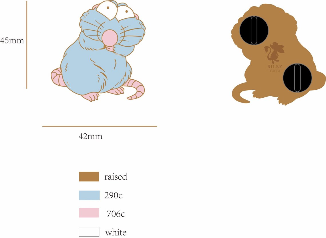 Gold Variant' Rat Gag Funny Enamel Pin - Etsy