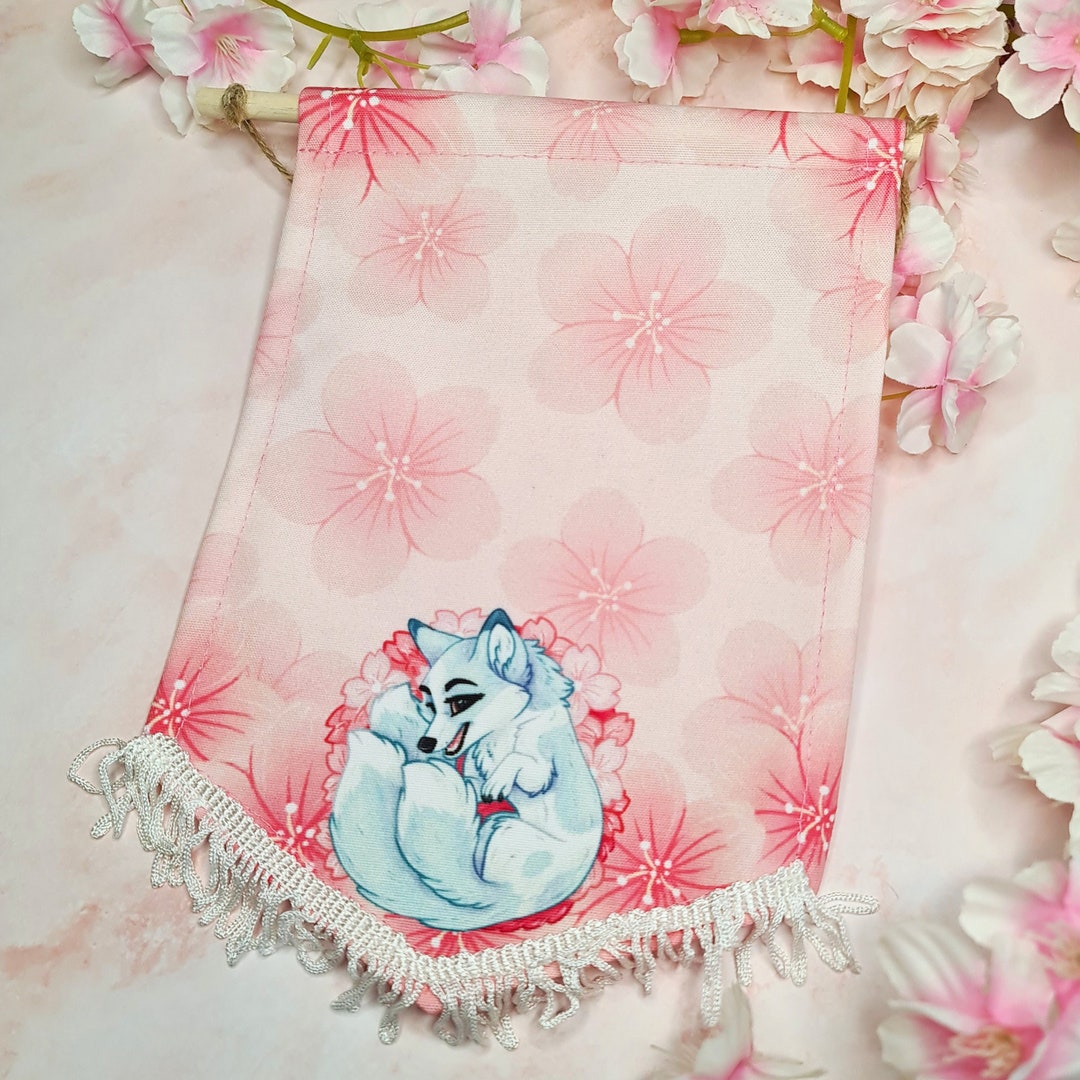 Sakura Kitsune Pink Pin Banner - Etsy