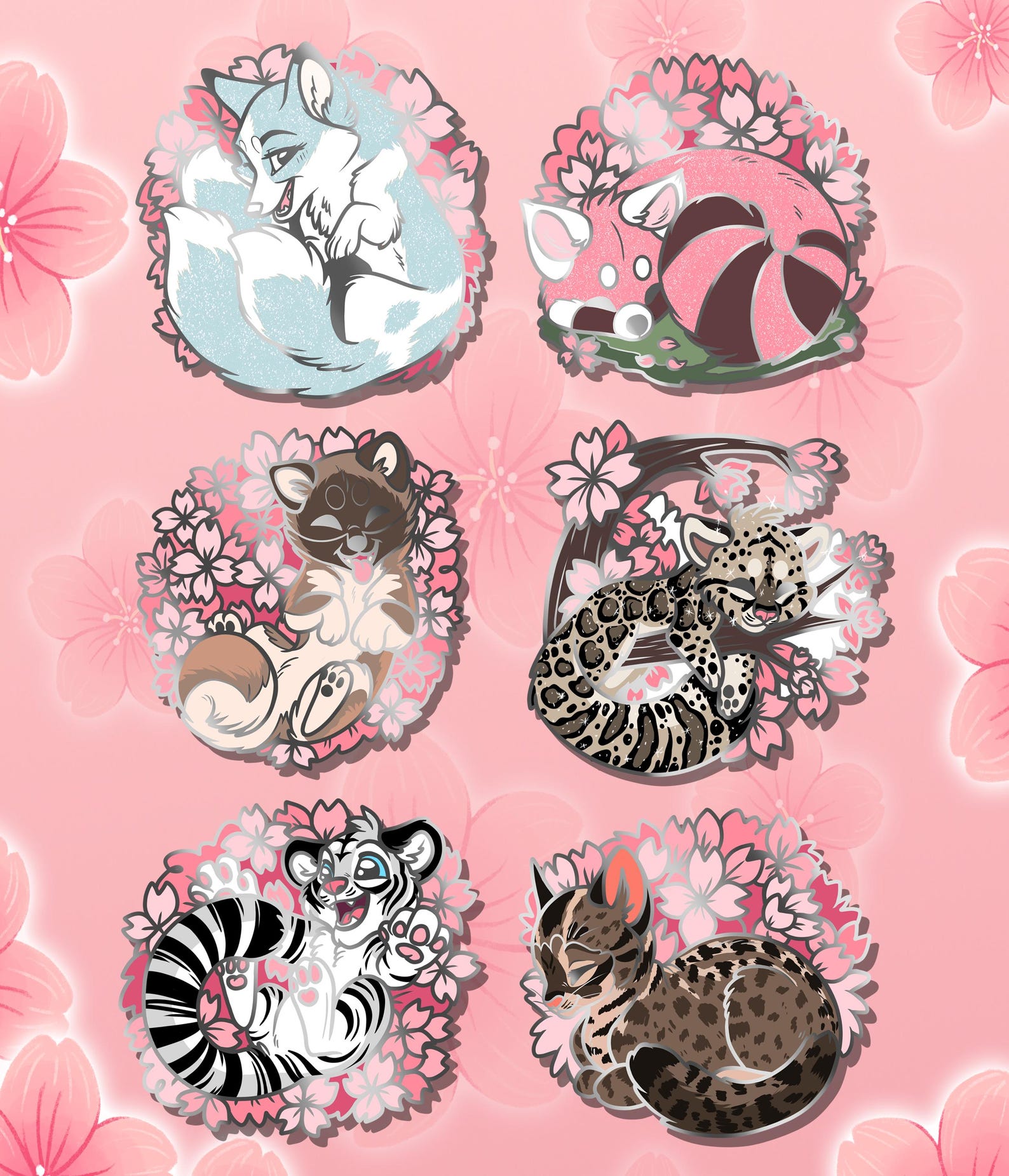 Sakura Slumbers 'asian Small-clawed Otter' Hard Enamel Pin - Etsy