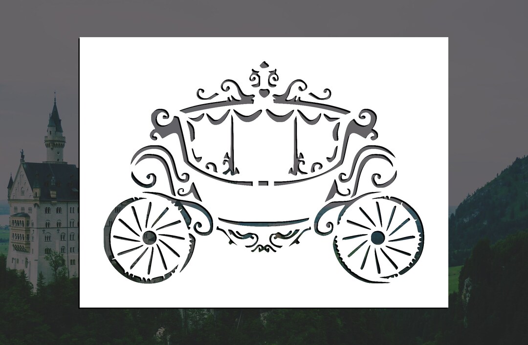 Customizable Princess Carriage Reusable Stencil (many Sizes) - Etsy