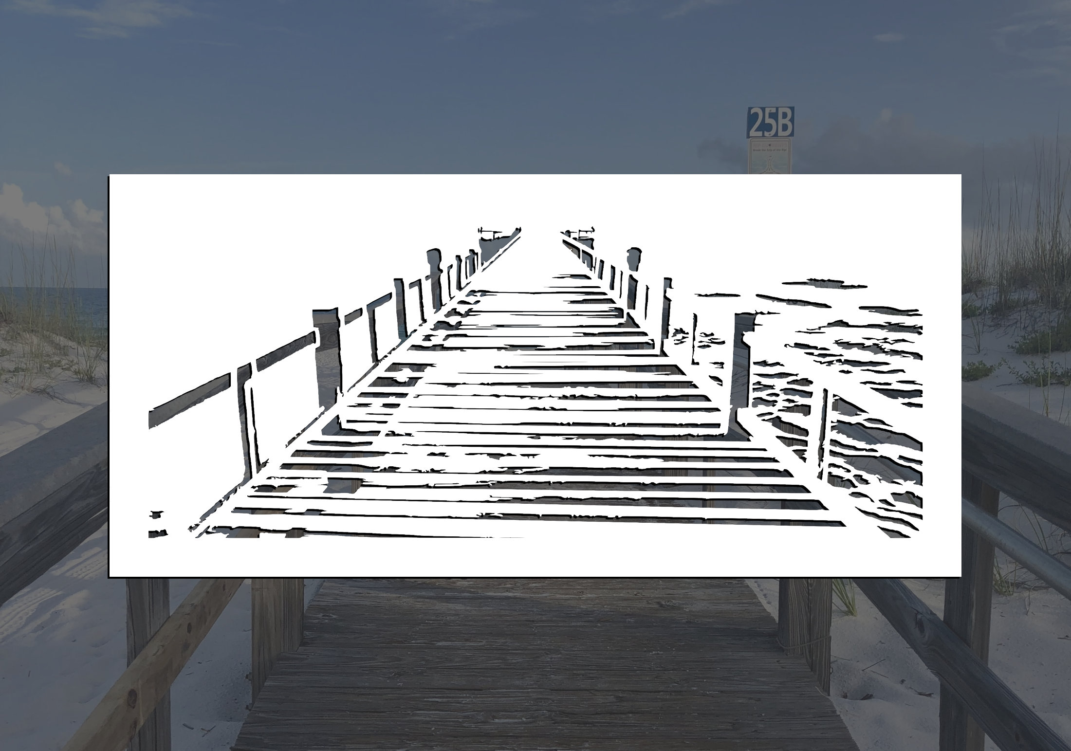 Ocean Pier Reusable Stencil many Sizes - Etsy