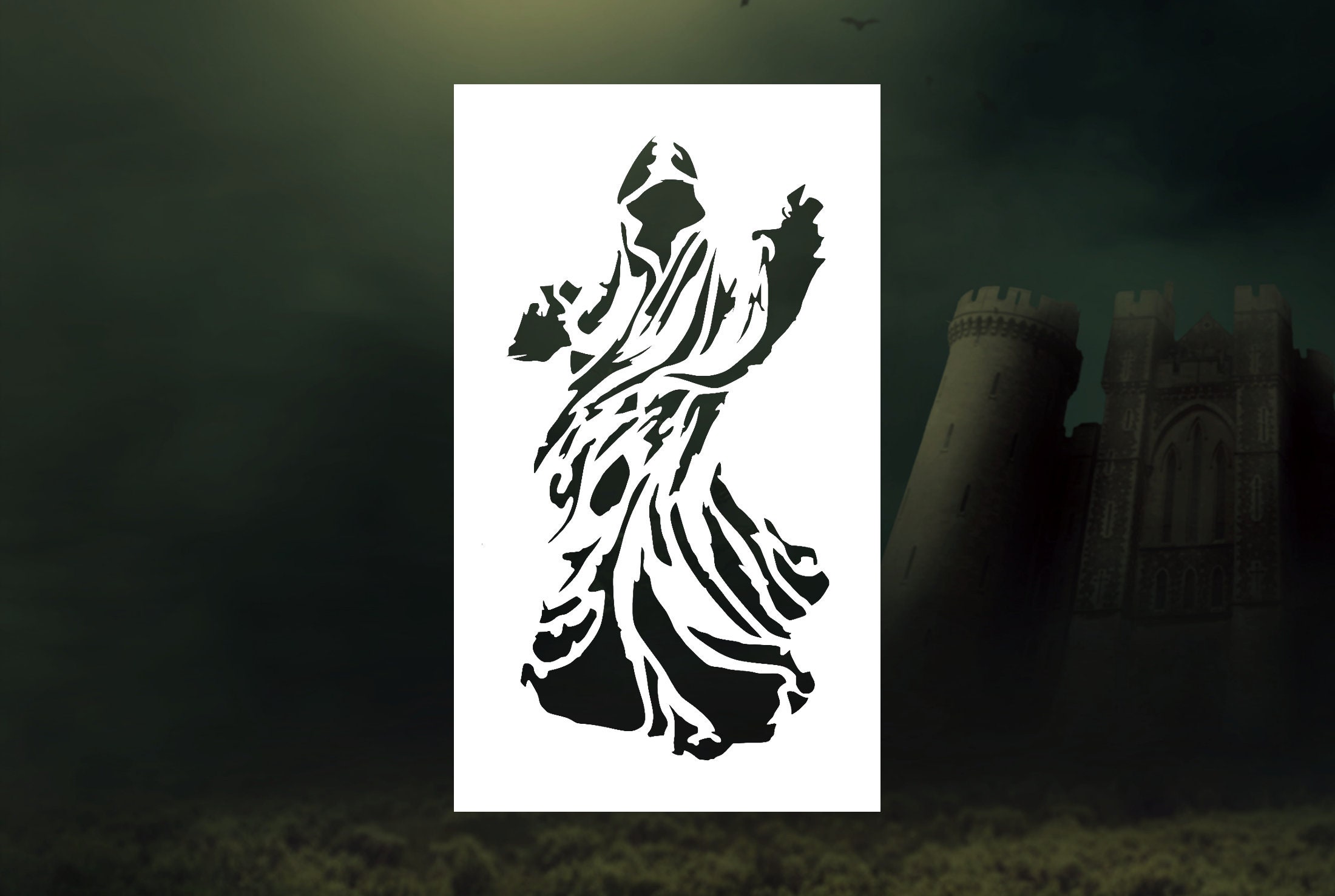 Phantom Wraith Reusable Stencil many Sizes | Etsy