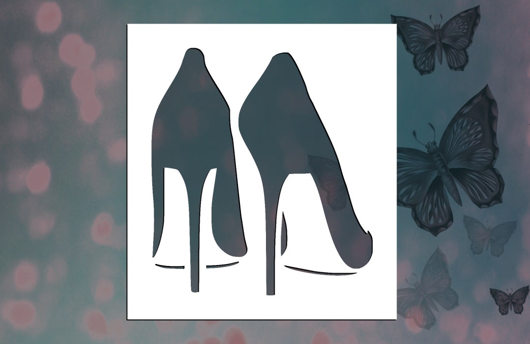 Stiletto Heels Reusable Stencil (many Sizes) - Etsy