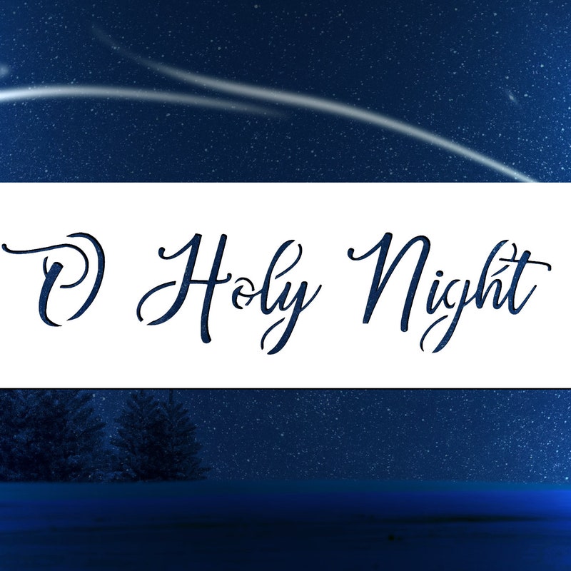 O Holy Night Stencil - Etsy