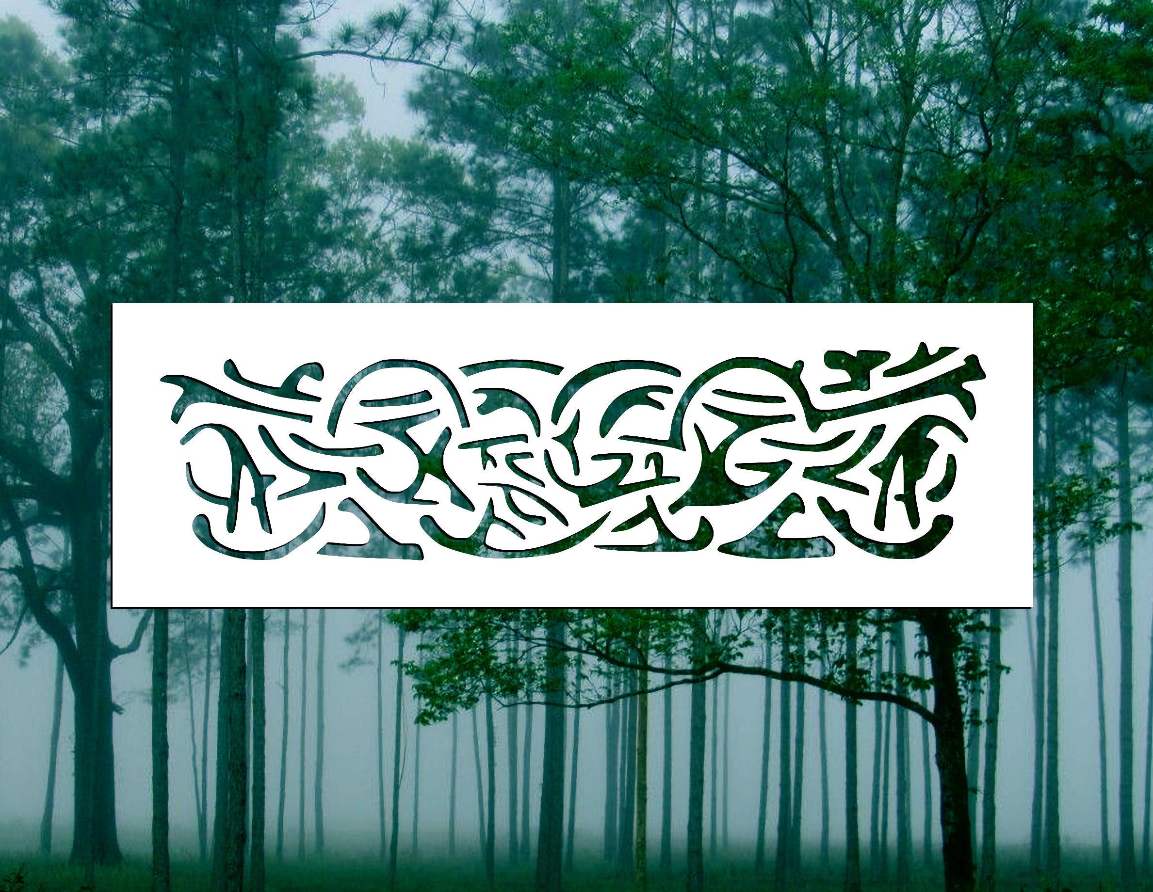 Thor's Hammer Scroll/rune Panel Reusable Stencil many - Etsy Sweden