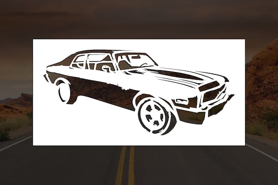 Classic Sports Muscle Car Reusable Stencil many Sizes - Etsy