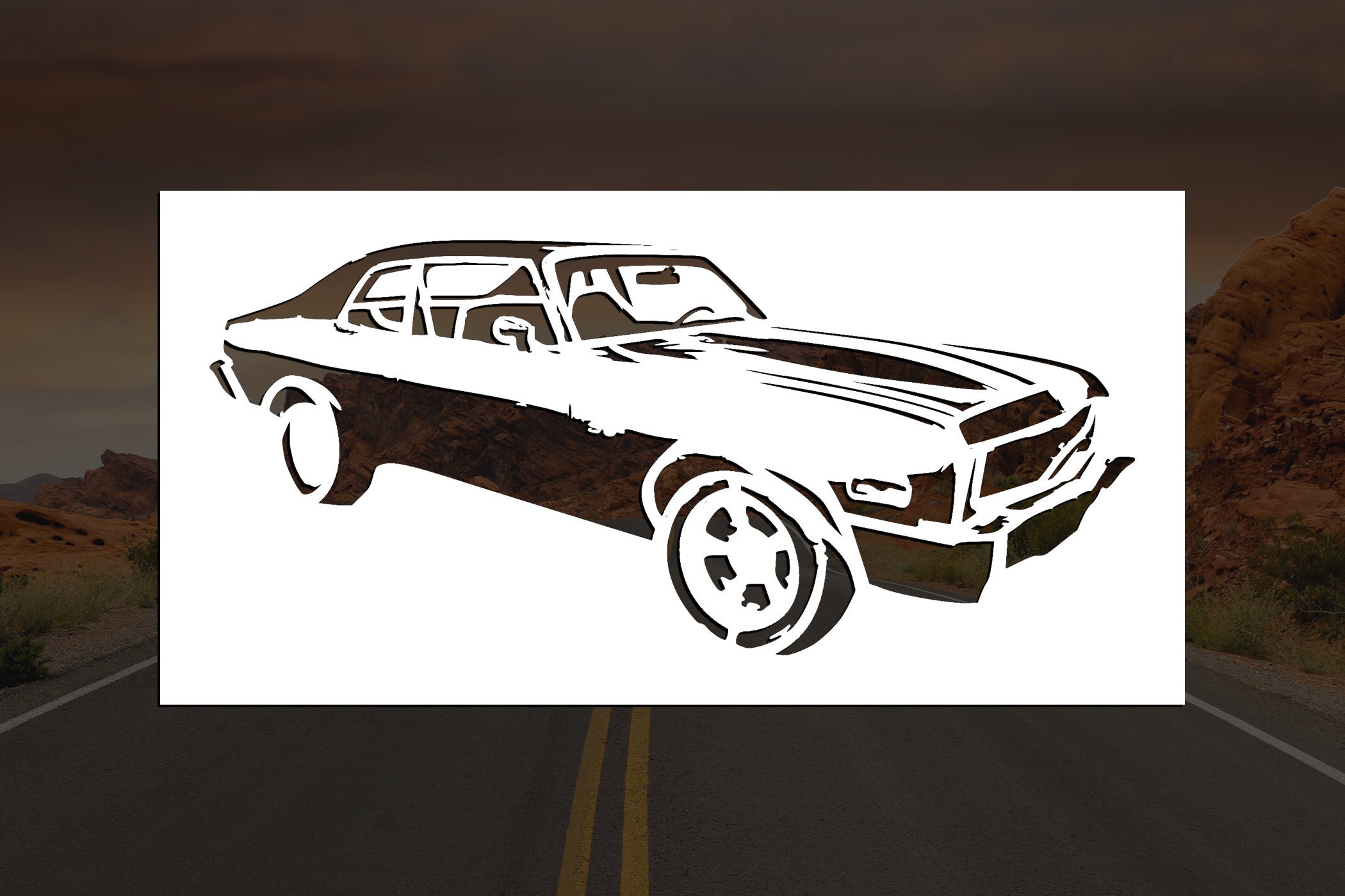Classic Sports Muscle Car Reusable Stencil (many Sizes) - Etsy
