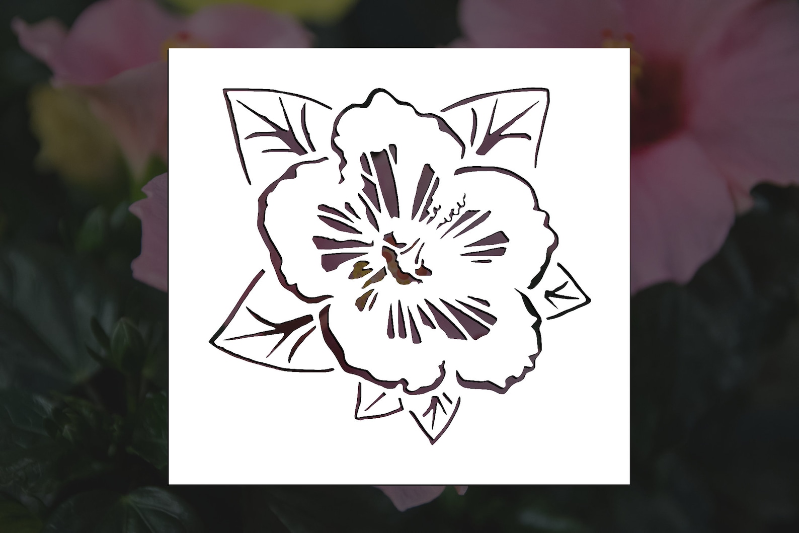 Hibiscus Flower Stencil many Sizes - Etsy