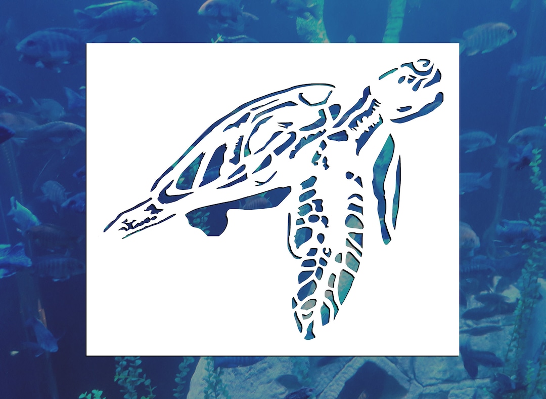 Sea Turtle Reusable Stencil (many Sizes) - Etsy