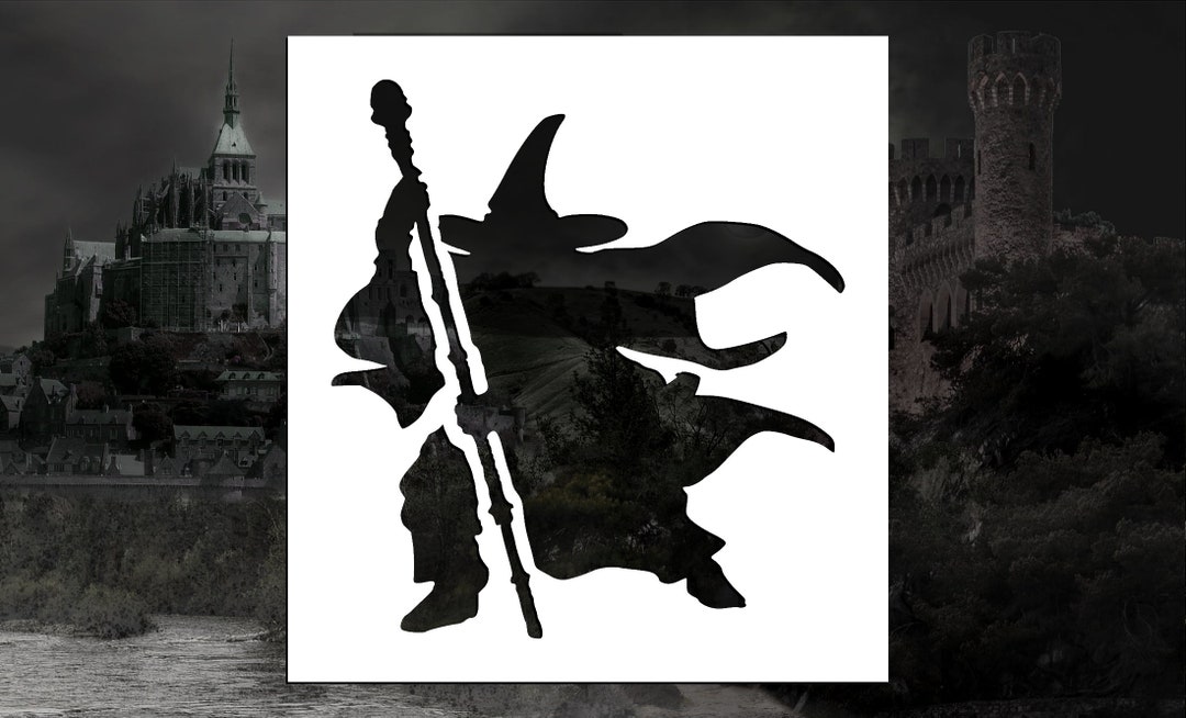 Wizard Reusable Stencil (many Sizes) - Etsy