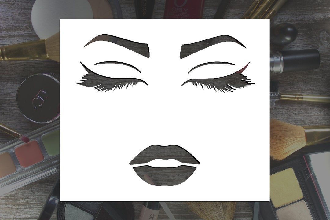 Feminine Diva Face Reusable Stencil (many Sizes) - Etsy