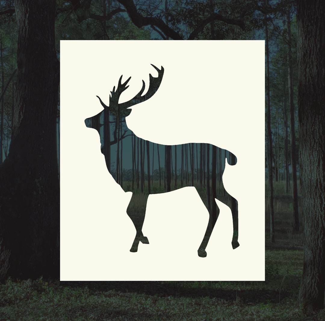 Elk Reusable Stencil (many Sizes) - Etsy