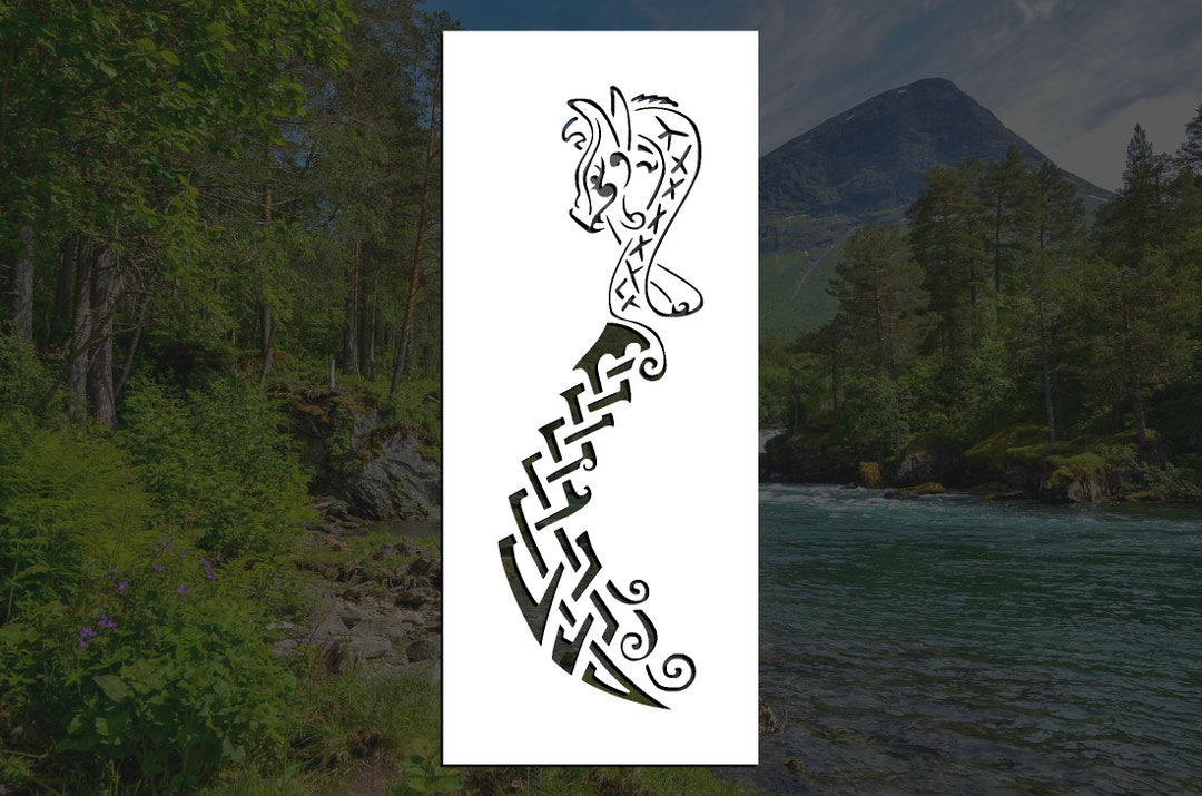 Viking Celtic Dragon Reusable Stencil (many Sizes) - Etsy