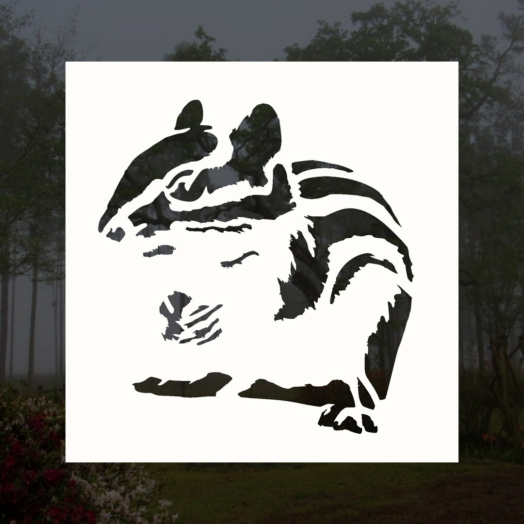 Chipmunk Reusable Stencil (many Sizes) - Etsy