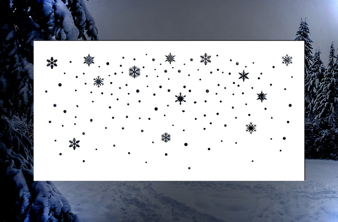 Falling Snow Reusable Stencil (many Sizes) - Etsy