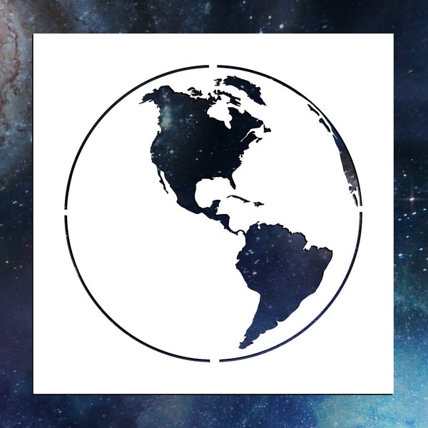 Earth Stencil - Etsy