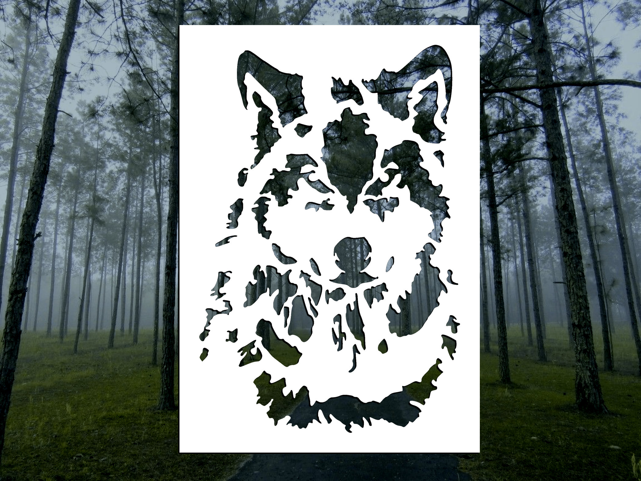 Wolf Reusable Stencil | (many Sizes) - Etsy