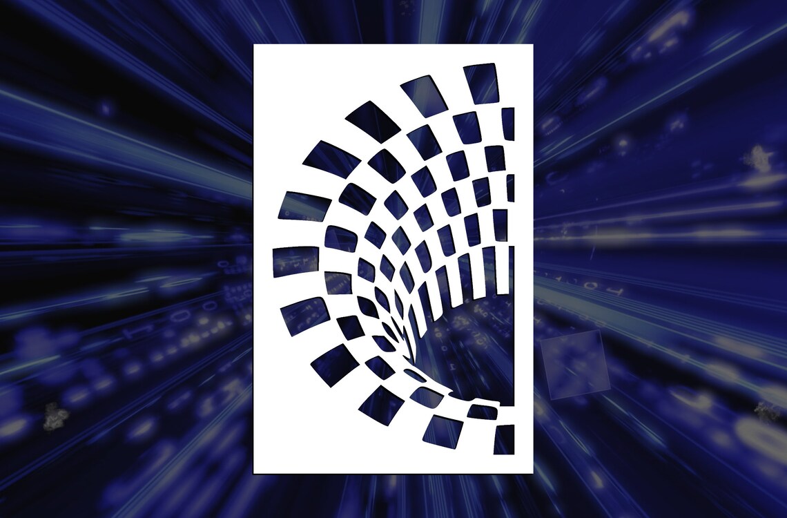 Optical Illusion Vortex Reusable Stencil many Sizes - Etsy