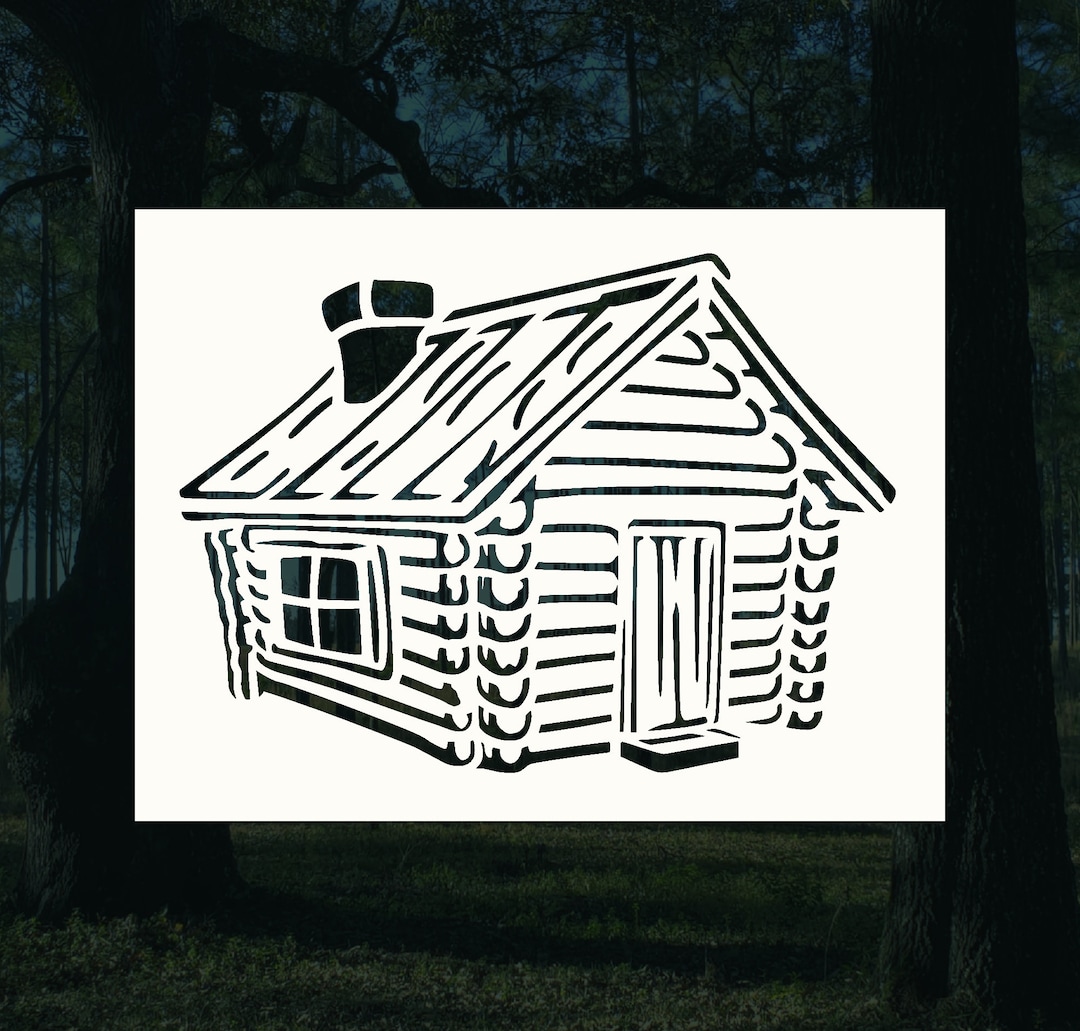 Simple Log Cabin Reusable Stencil (many Sizes) - Etsy