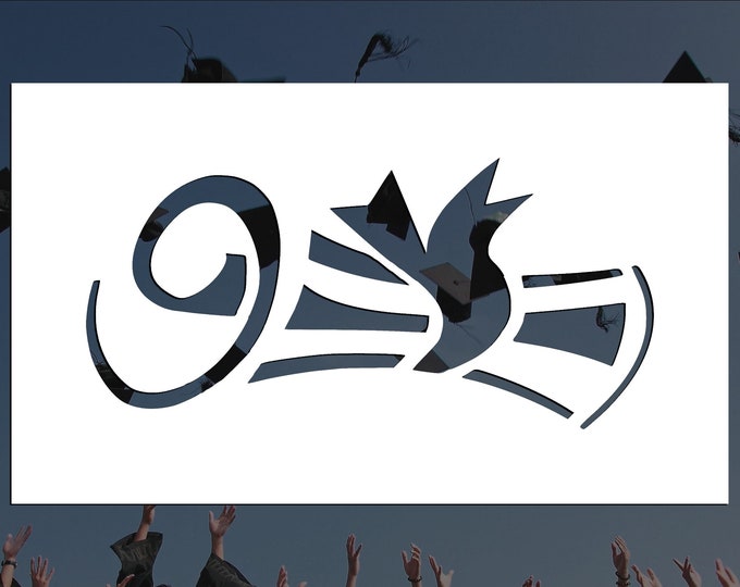 Cap and Diploma Craft Stencil Reusable Stencil Craft Stencil Graduation ...