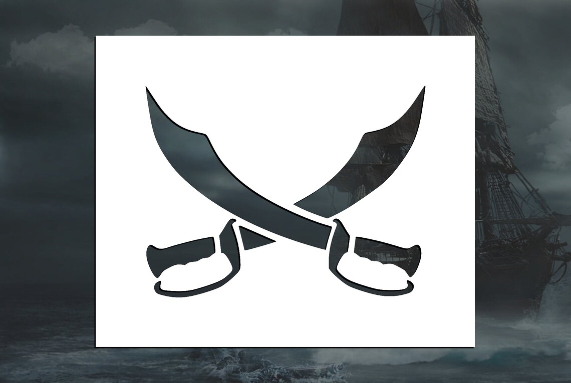 Pirate Swords Reusable Stencil many Sizes | Etsy