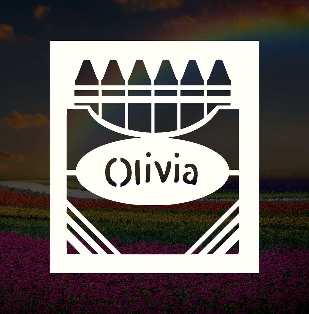 Customizable Crayon Box Reusable Stencil (many Sizes) - Etsy