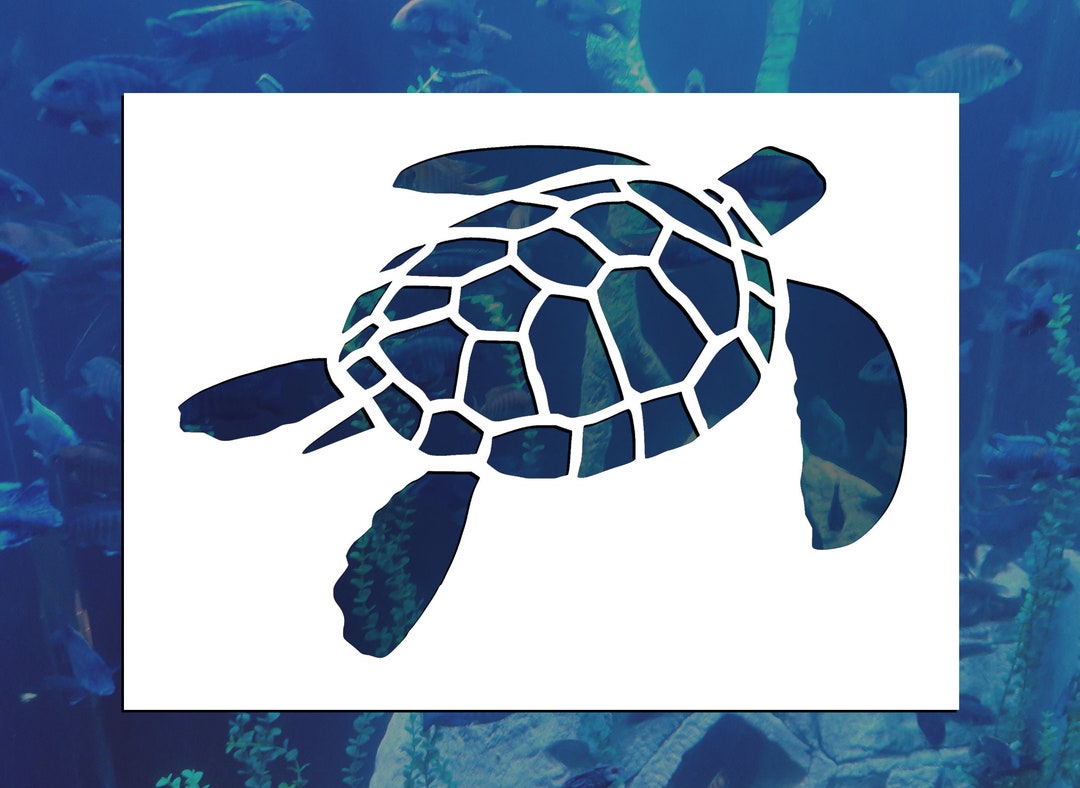 Sea Turtle Reusable Stencil (many Sizes) - Etsy