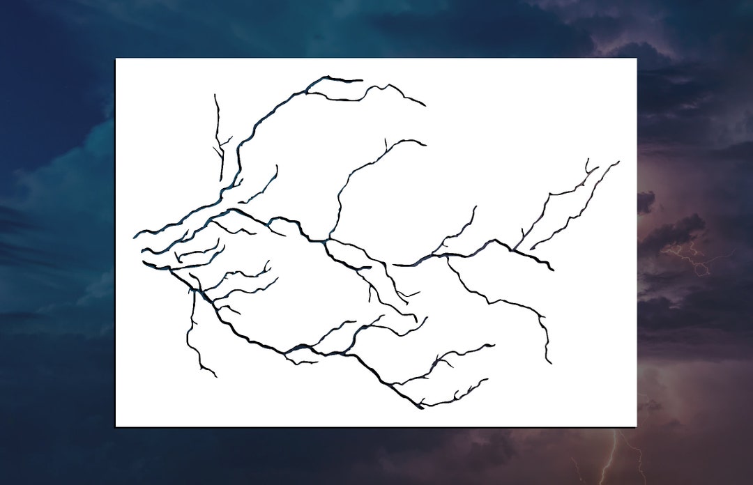 Lightning or Energy Reusable Stencil (many Sizes) - Etsy