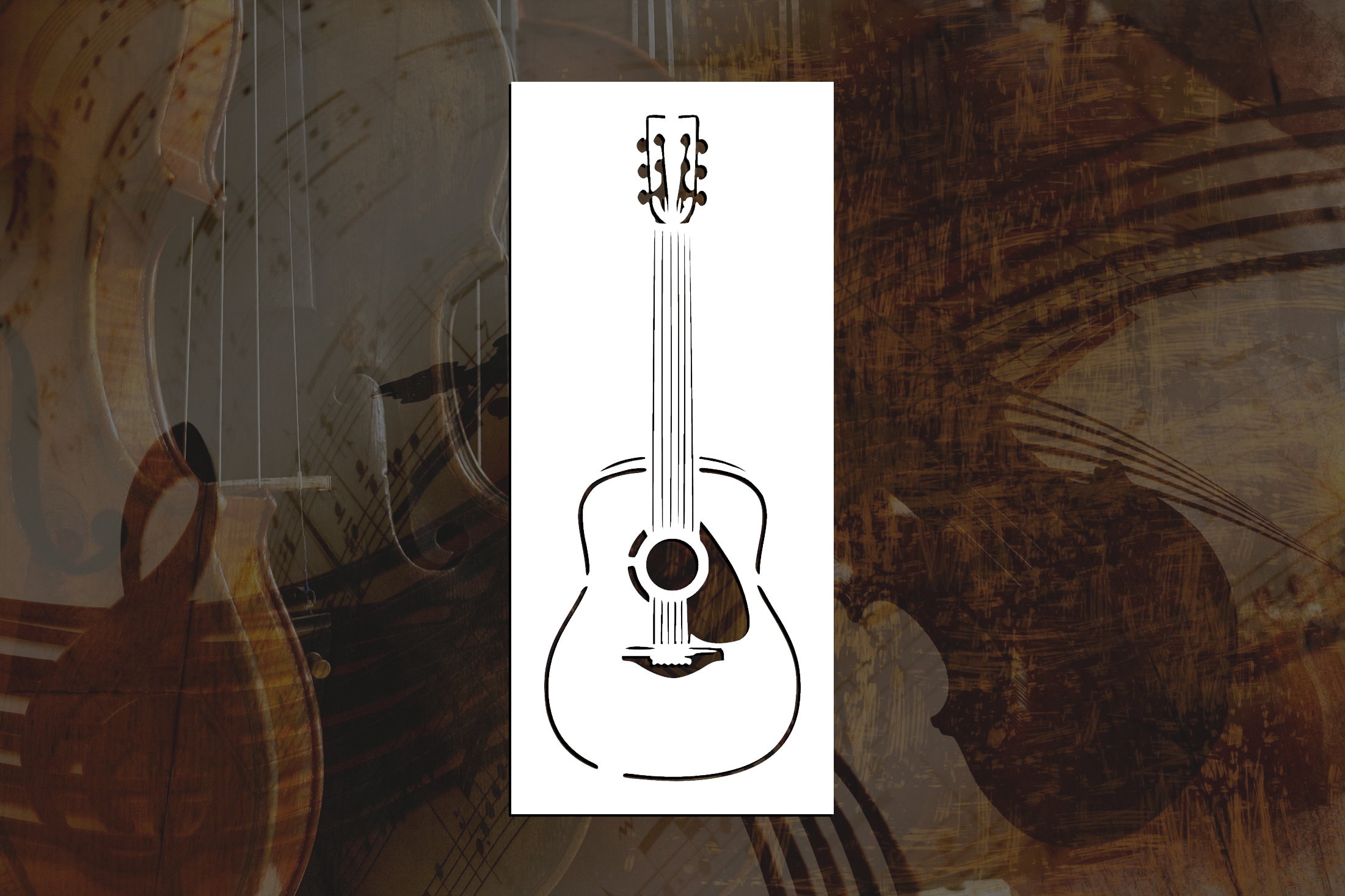 Visual Arts Musical Instrument Stencil Band Stencil Rock and Roll ...