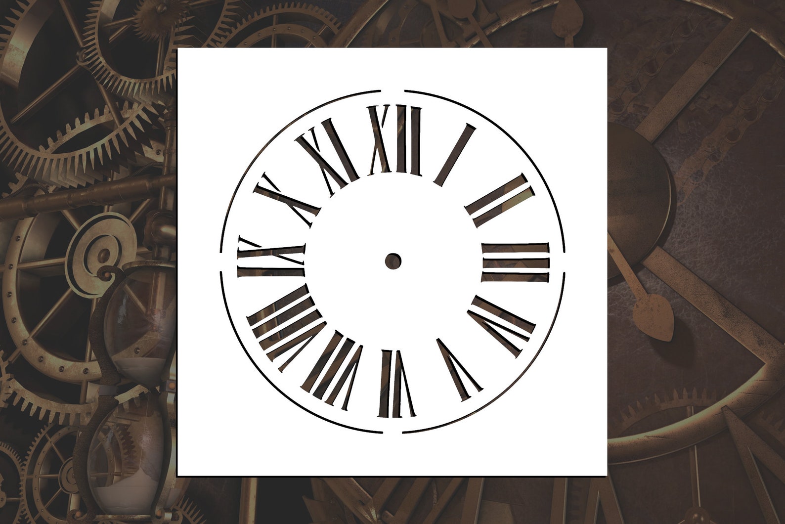 Roman Numeral Clock Face Reusable Stencil (many Sizes) - Etsy