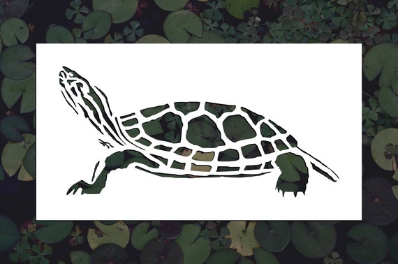 Red-eared Slider Turtle Reusable Stencil many Sizes - Etsy