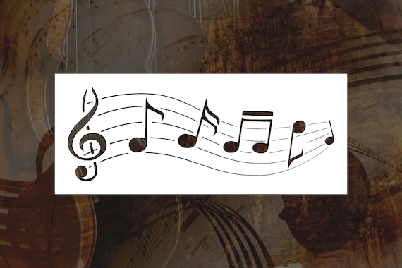 Music Notes Reusable Stencil many Sizes | Etsy