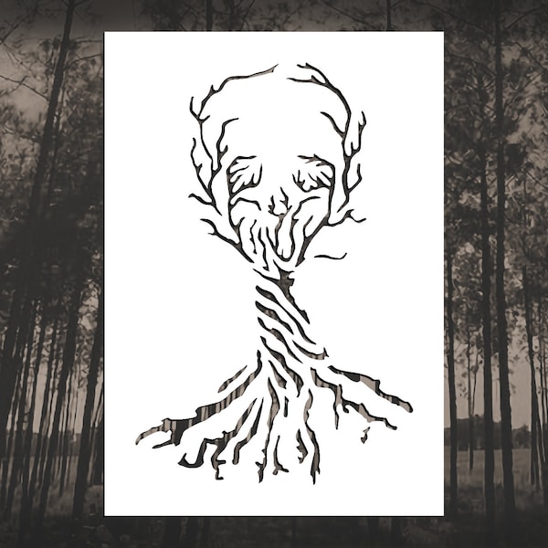 Skinny Tree Stencil - Etsy