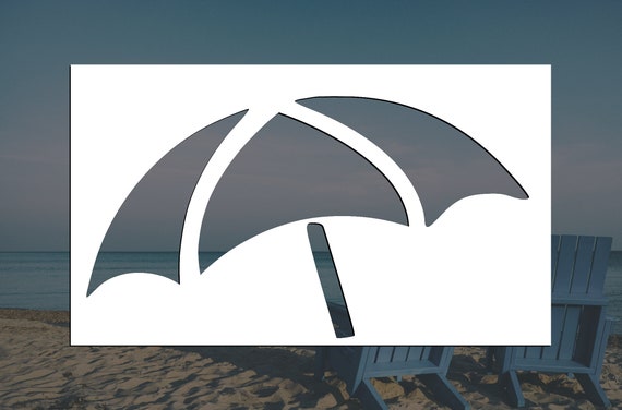 Beach Umbrella Stencil