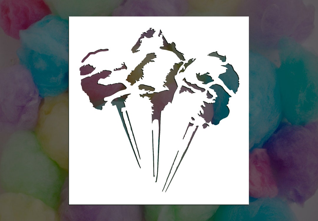 Cotton Candy Reusable Stencil (many Sizes) - Etsy