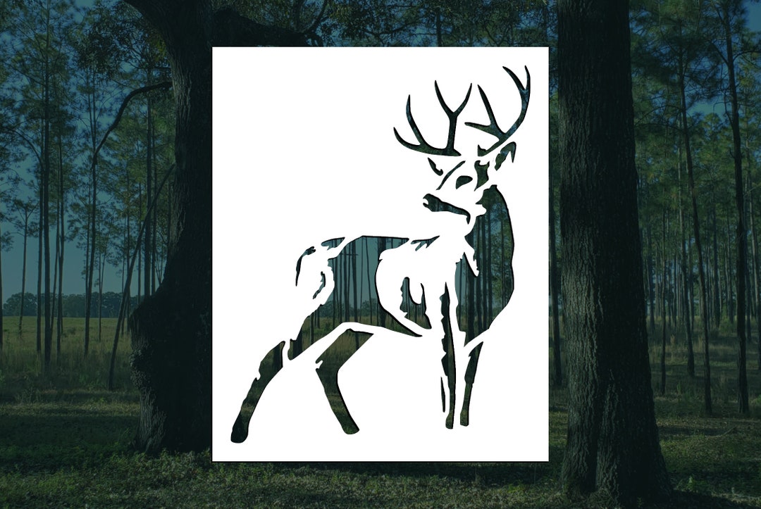 Mule Deer Buck Reusable Stencil (many Sizes) - Etsy